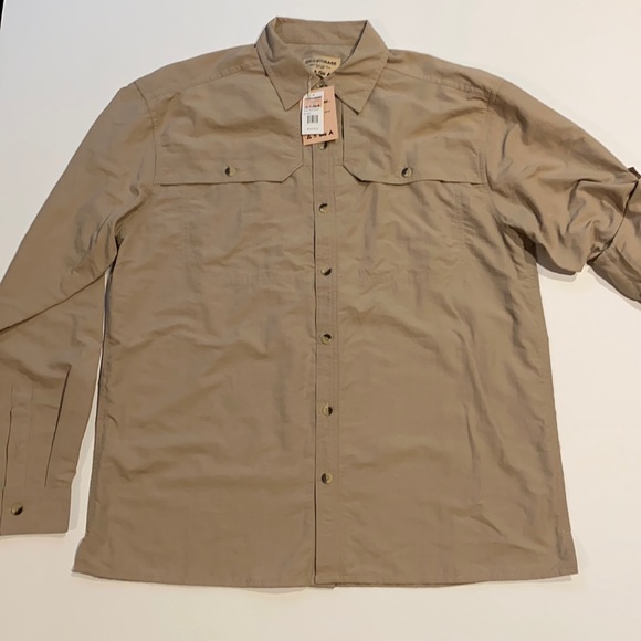 Cold Storage | Shirts | Cold Storage Medium Tan Vented Button Fishing ...